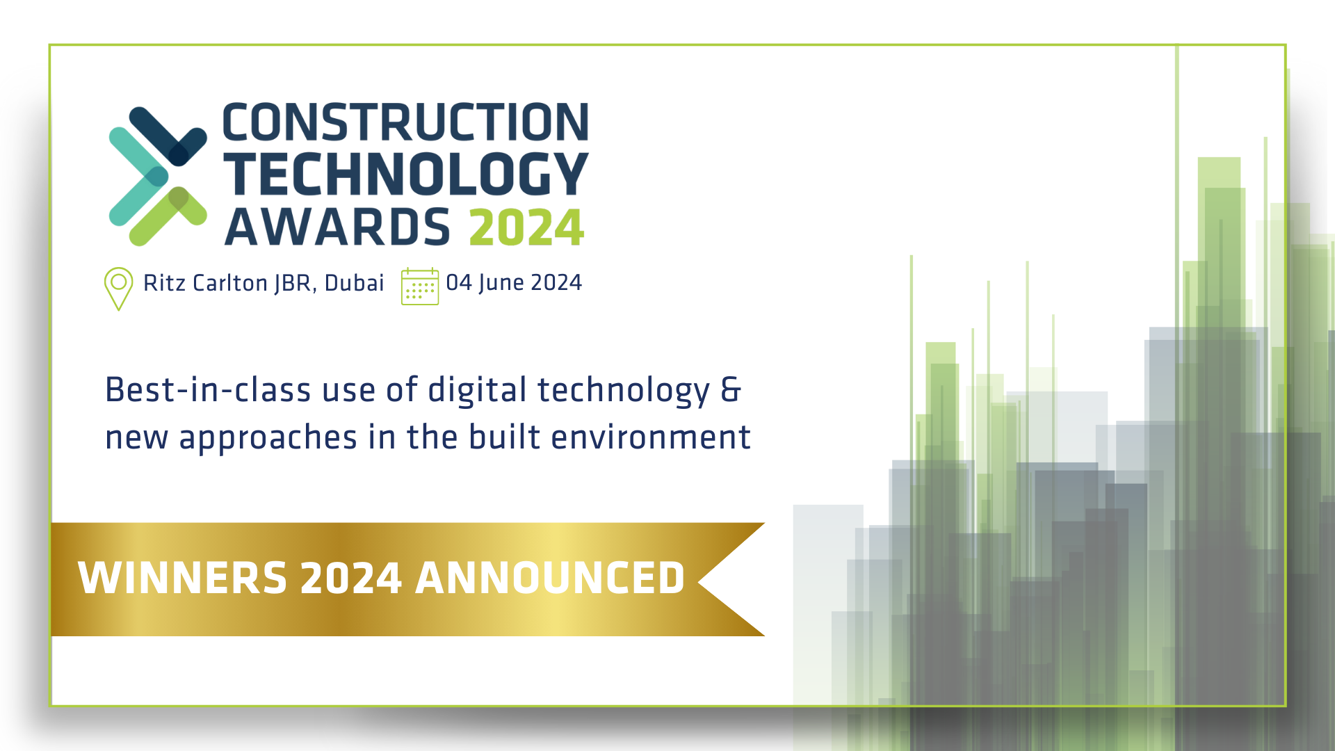 Construction Technology Awards | 4 June 2024 | Ritz Carlton JBR, Dubai